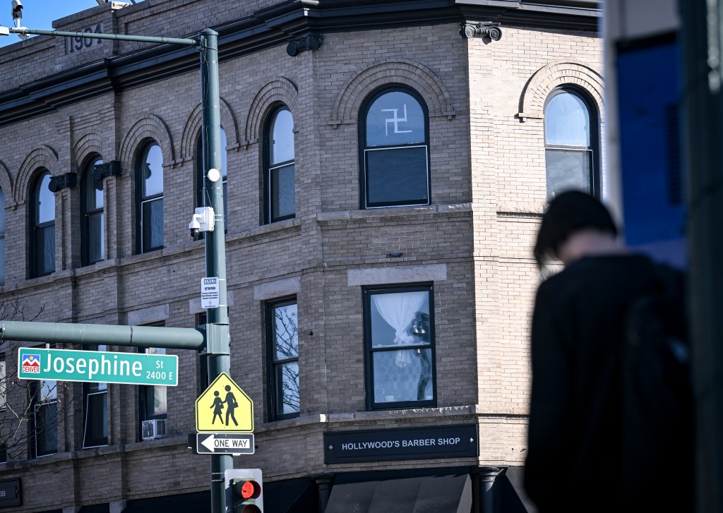 ADL decries swastika symbol displayed on historic Denver building ...